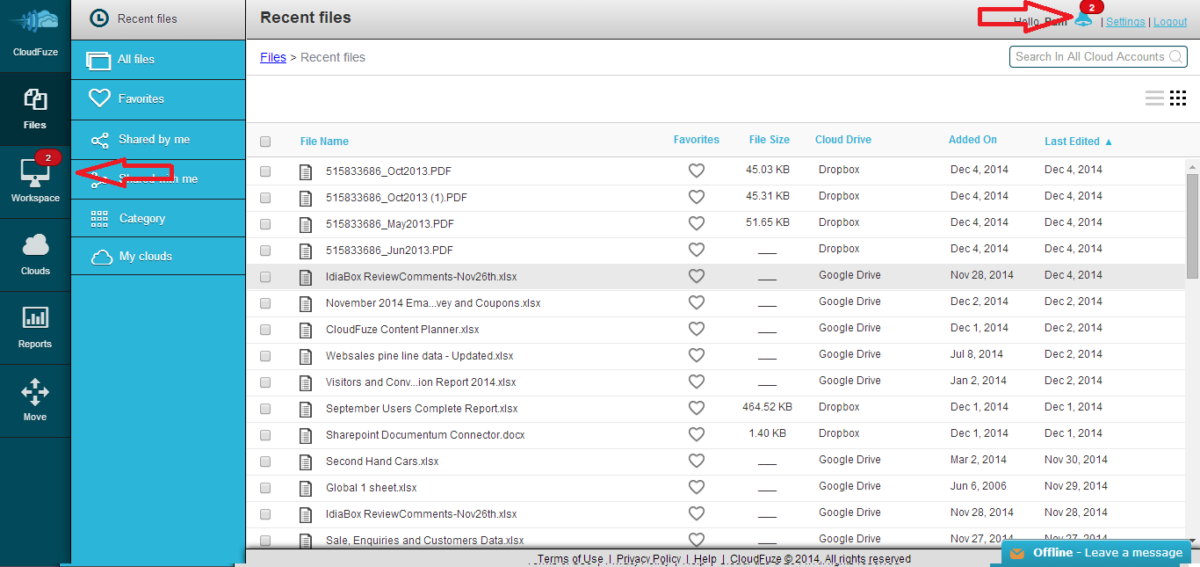 CloudFuze Workspace Feature