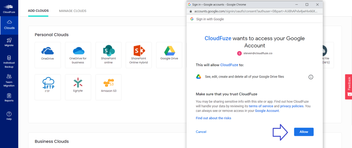How to Move Files from Google Drive to Box Accounts?
