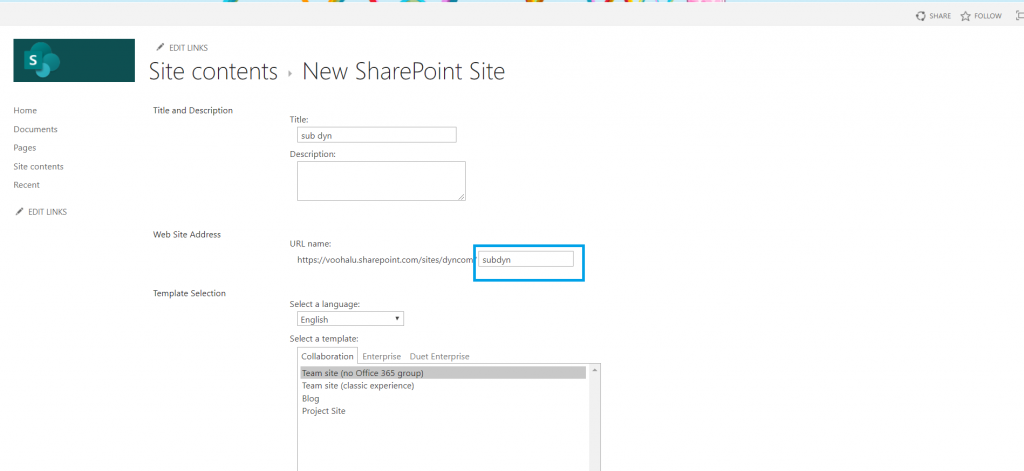 How to Create a Subsite in SharePoint