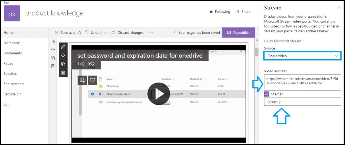 How to Add Microsoft Stream Content to SharePoint Online Pages