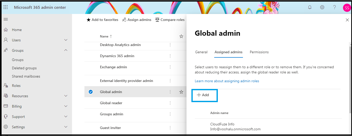 How to Assign the Office 365 Global Admin Role for a User