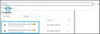 How to Search Files in a Dropbox account?