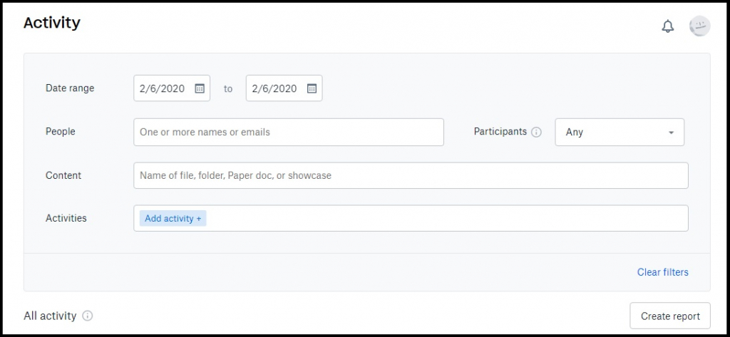 How to Create and Export Activity Report in Dropbox