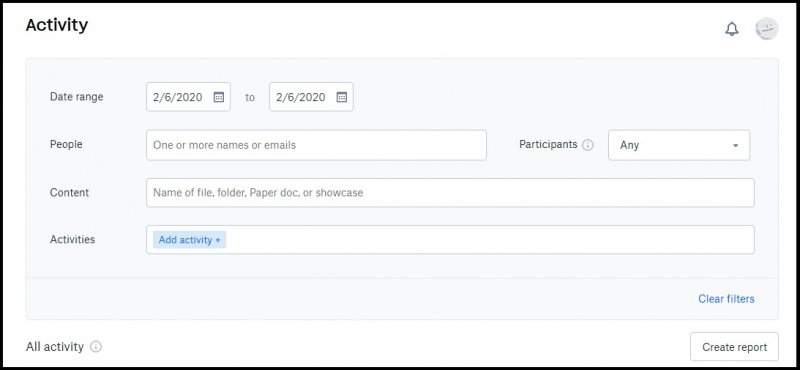 How to Create and Export Activity Report in Dropbox
