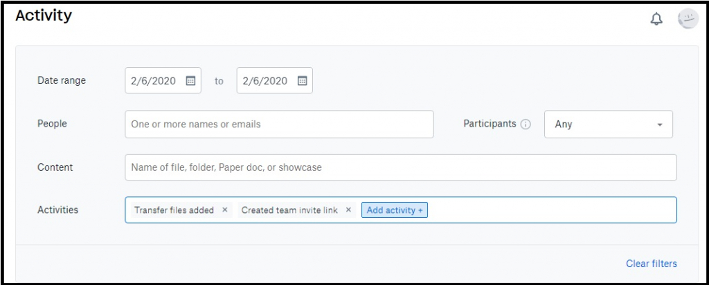 How to Create and Export Activity Report in Dropbox