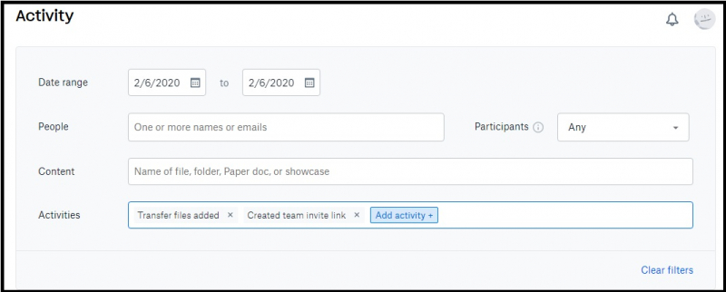How to Create and Export Activity Report in Dropbox