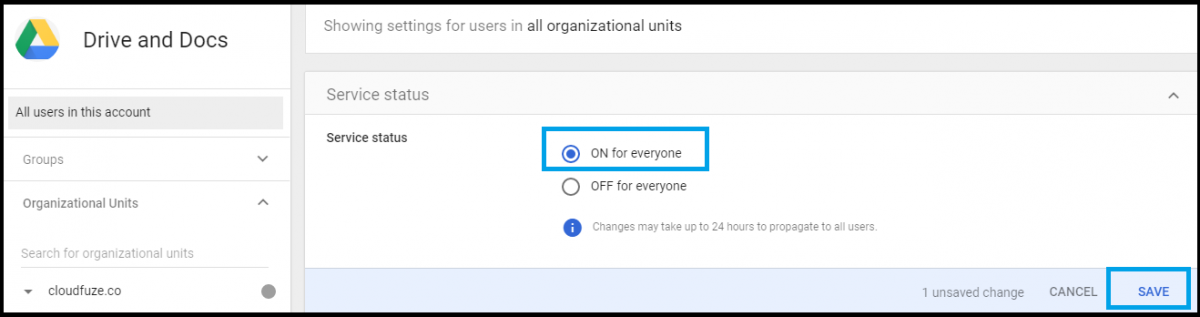 How to Enable or Disable Google Drive for G Suite Users