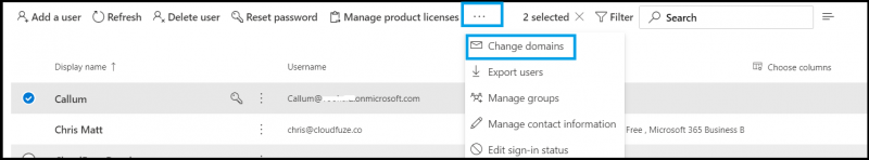 How to Change the Domain of an Office 365 User