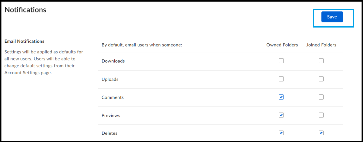 How to Enable Email Notifications in a Box User Account