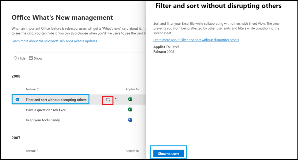 How to Hide or Show New Features in Office 365