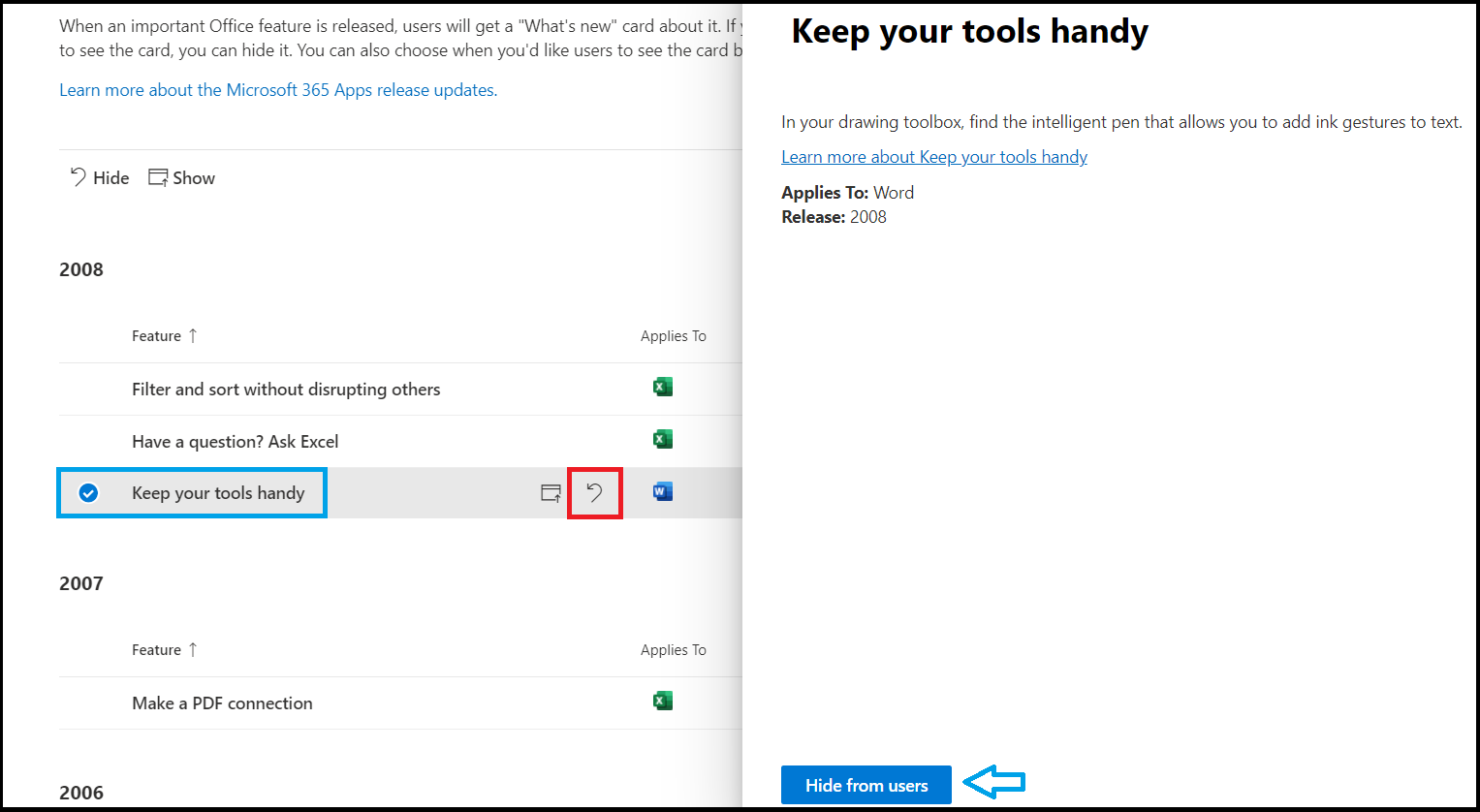 How to Hide or Show New Features in Office 365
