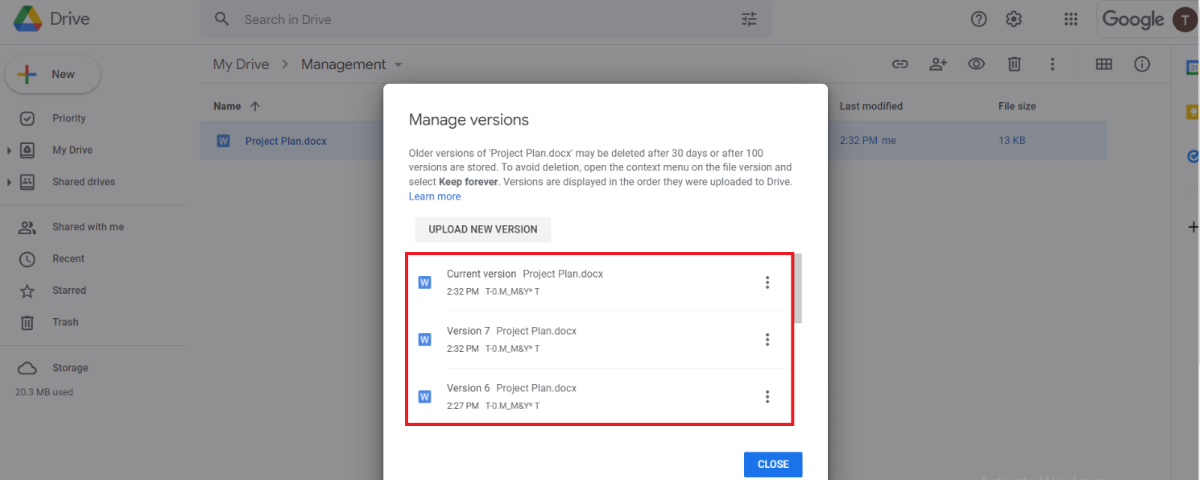 How to Copy File Versions from Box to Google Drive