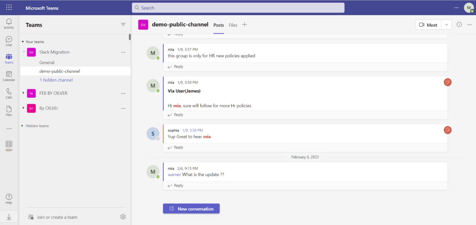 Migrating Slack Direct Message History to Microsoft Teams
