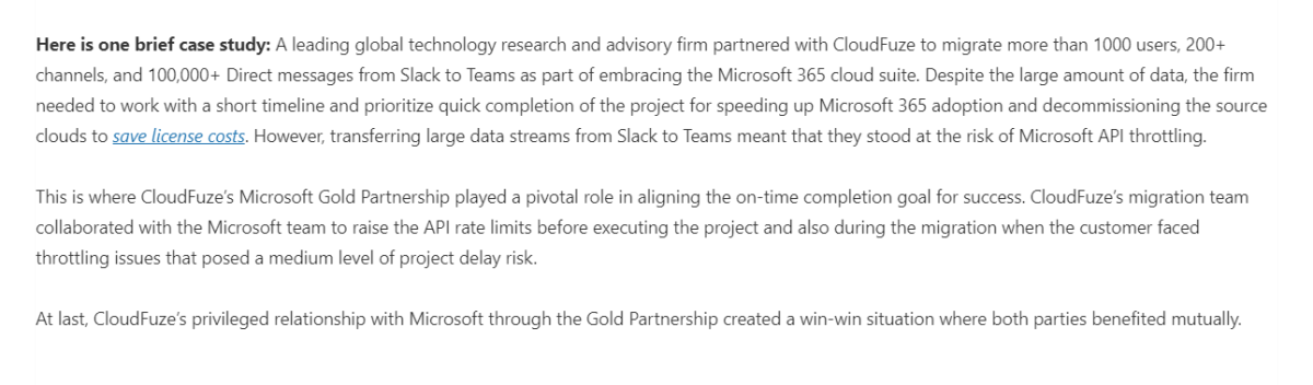 Microsoft 365 Case Studies: CloudFuze Creating Success Stories
