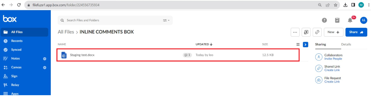 Transfer Files from Box to OneDrive with In-Line Comments