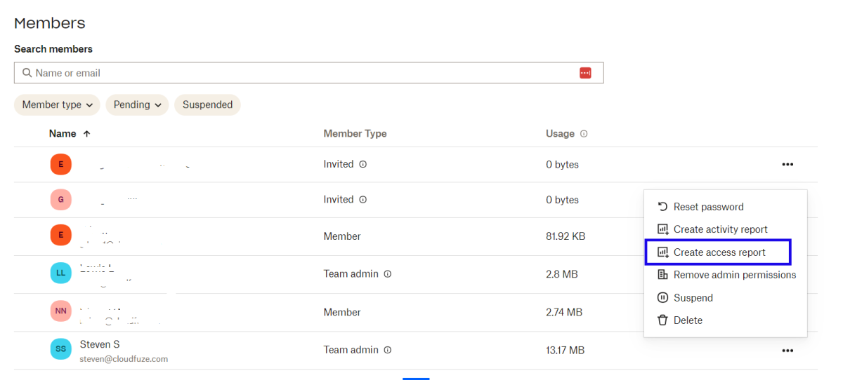 How to Create a Member Access Report in Dropbox? 5 Steps