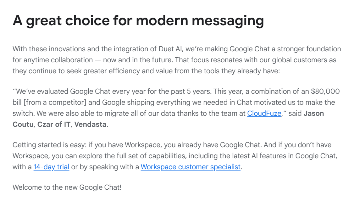 Google Chat API Goes GA: Migrations to Chat Now Possible