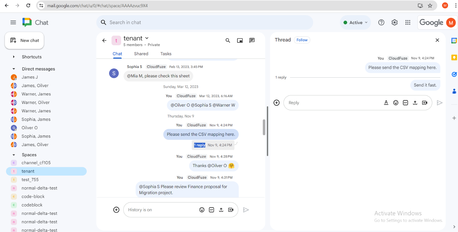 Transfer Slack to Google Chat While Retaining Message Threads