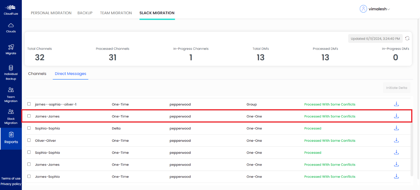 Migrate Slack Self Messages to Microsoft Teams with CloudFuze