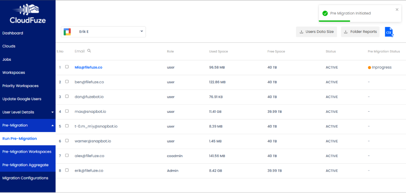 Pre-Scan for Google Workspace Migration to Another Workspace