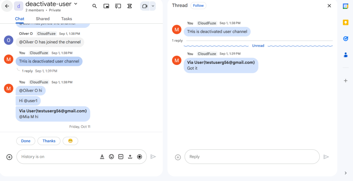 Inactive User Accounts Migration to Google Chat from Slack