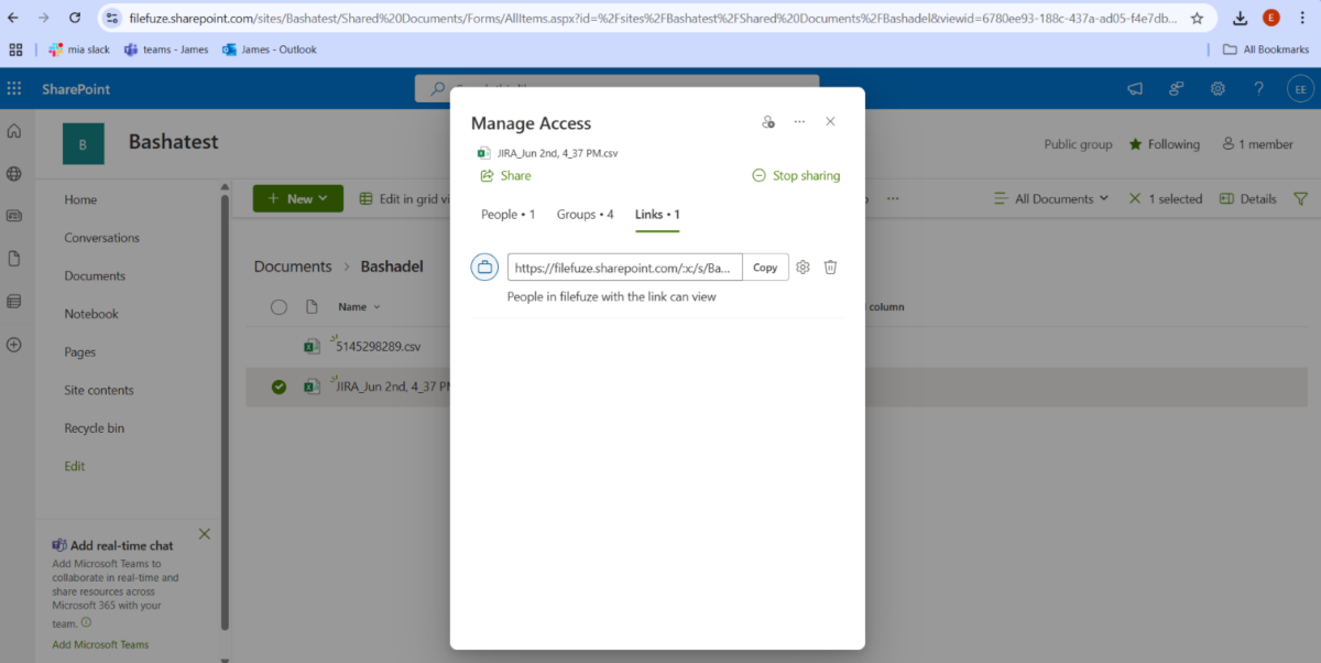 Move Files & Shared Links to SharePoint from Dropbox