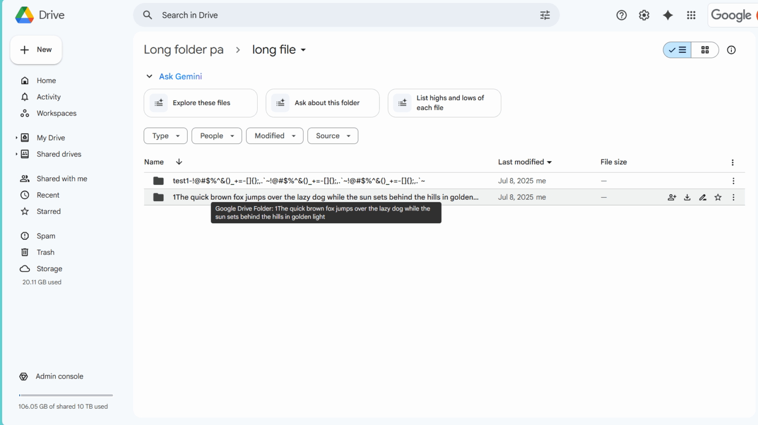Copy ShareFile To Google Workspace with Long Folder Paths