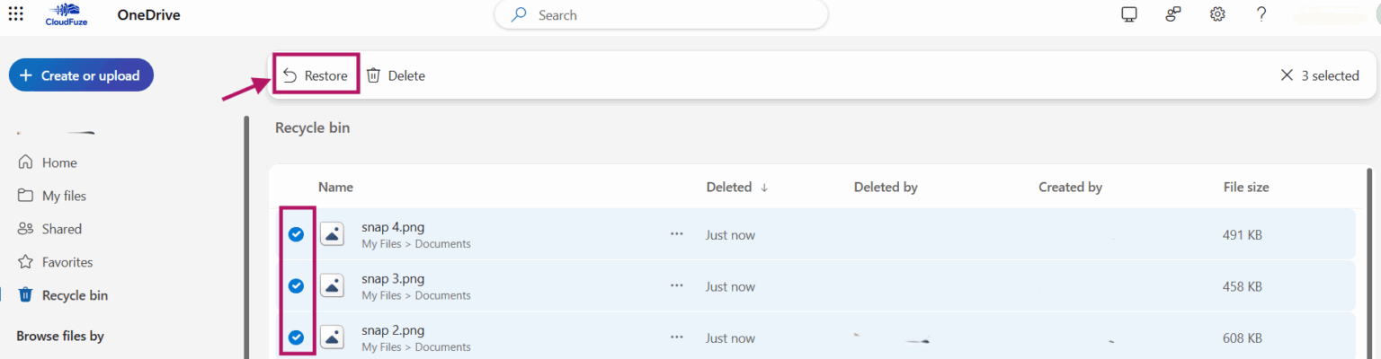 Steps to Recover Deleted Files from Microsoft OneDrive - CloudFuze